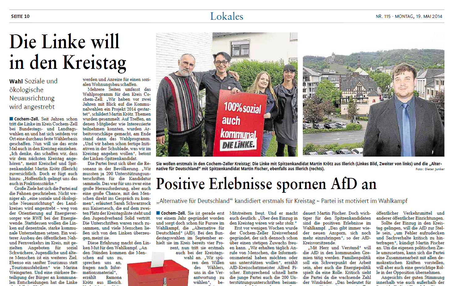 Rhein Zeitung Die Linke zum Marina Weingarten 19.05.2014 - Marina ...